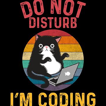 "Do not disturb I’m coding. Funny and cute cat." Comforter for Sale by ...