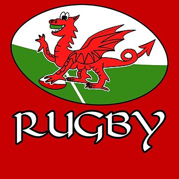 "Welsh Dragon Wales Flag Rugby Ball" Poster for Sale by doodlerob ...