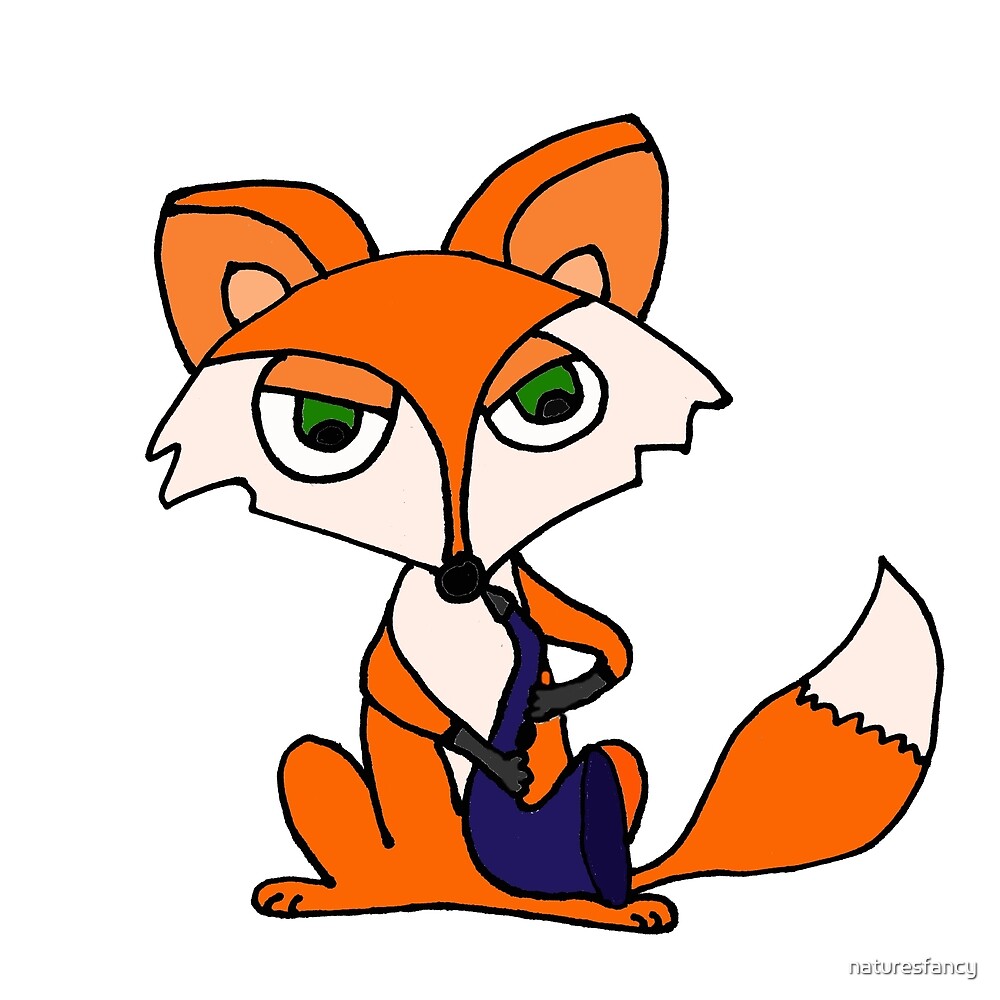"Funny Funky Red Fox Playing Saxophone" by naturesfancy | Redbubble