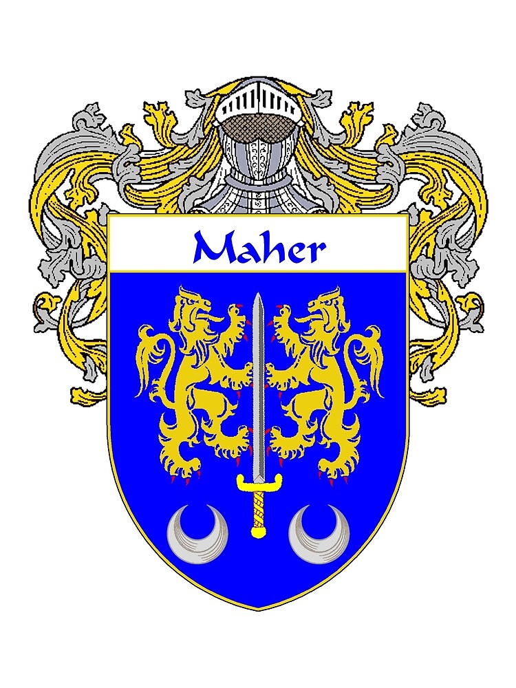 "Maher Coat of Arms/Family Crest" Canvas Print by IrishArms | Redbubble