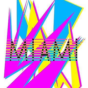 "Miami 80s Sharp Neon Colors Retrowave edition" Art Board Print for ...