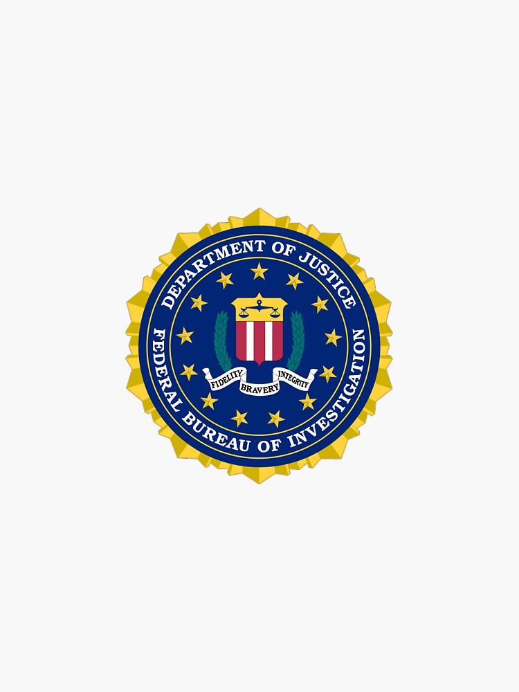 "FBI AUTHENTIC SEAL / STAMP" Sticker by RobertsonBen | Redbubble