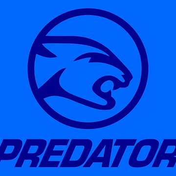 "PREDATOR BLUE ROUND LOGO" Sticker by diego75bcn | Redbubble