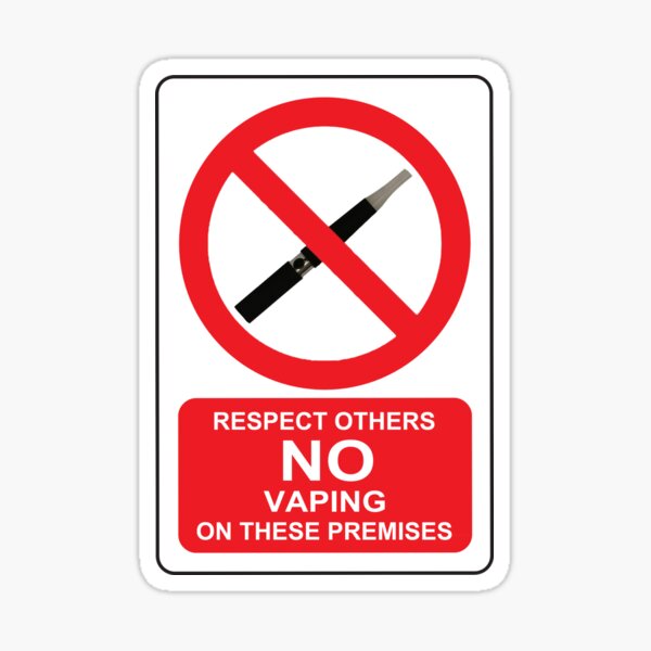 No Vaping Stickers | Redbubble