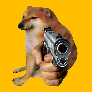 "Cheems Doge Gun" Sticker for Sale by DonatasSab | Redbubble