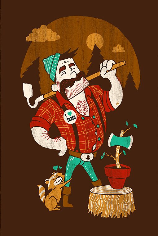 "Green Thumberjack" by Brian Cook | Redbubble