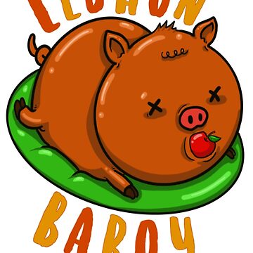 "Cute Lechon baboy (Filipino Roasted suckling pig)" Sticker for Sale by ...