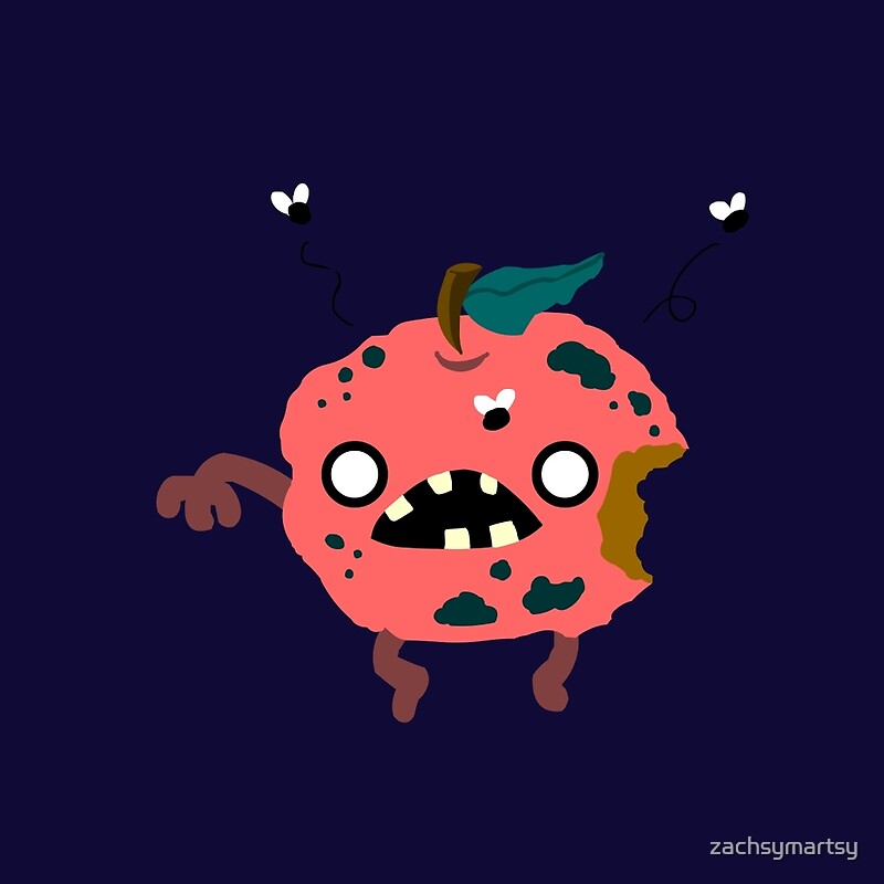 "Apple Zombie Food Edition" by zachsymartsy | Redbubble