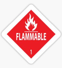 Flammable Stickers | Redbubble