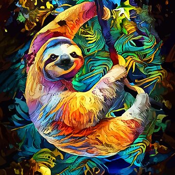 "Colorful sloth" Art Board Print for Sale by hustlart | Redbubble