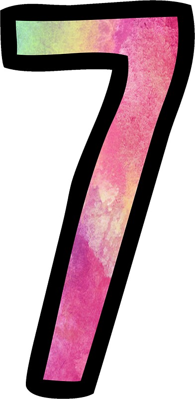 Number 7: Stickers | Redbubble
