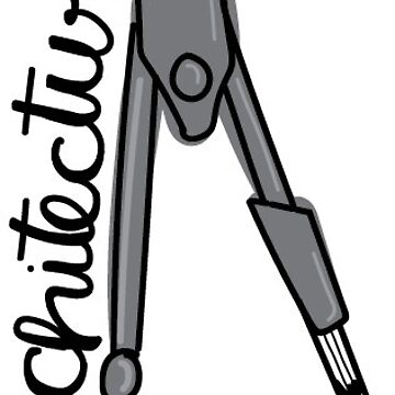 "Architecture Compass" Sticker for Sale by Lisa Smith | Redbubble