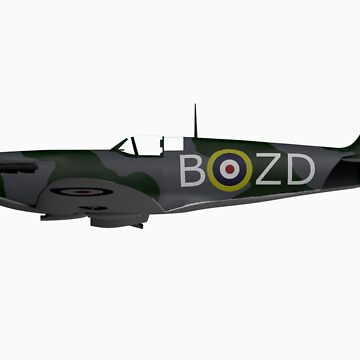 "Spitfire Side View" Sticker for Sale by AREM | Redbubble