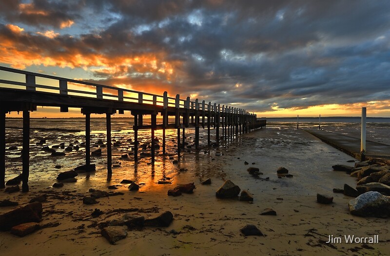 "Sunset at Grantville Jetty" by Jim Worrall | Redbubble