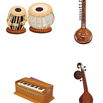 "Indian Instrument" Sticker for Sale by Stickersglobe | Redbubble