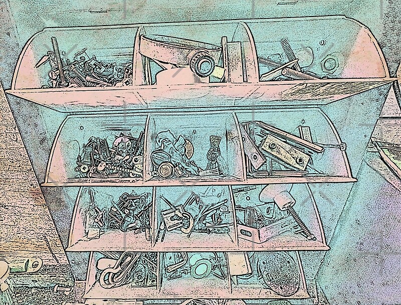 "Workbench Clutter Catcher" by Leslie Montgomery | Redbubble