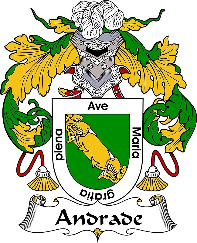 "Andrade Coat of Arms/ Andrade Family Crest" by William Martin | Redbubble
