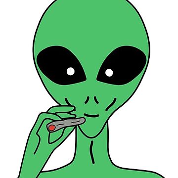 "Smoking Alien" Metal Print for Sale by VukomanoV | Redbubble