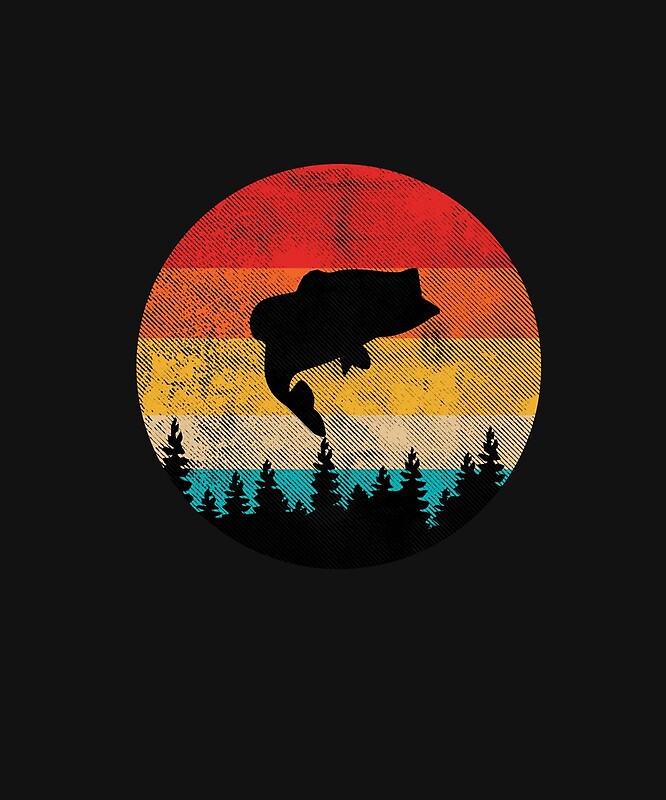 " Fishing fish vintage retro " by Habituzz Brand | Redbubble