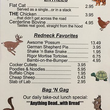 "Road Kill Cafe" Poster for Sale by MichaelDTaylor | Redbubble