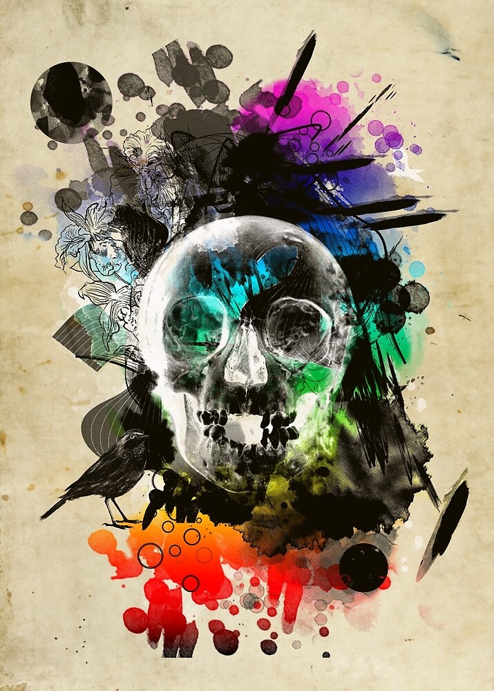 "skull explosion" by frederic levy-hadida | Redbubble