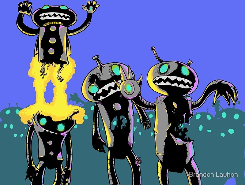 "zombie robots" by Brandon Lauhon | Redbubble