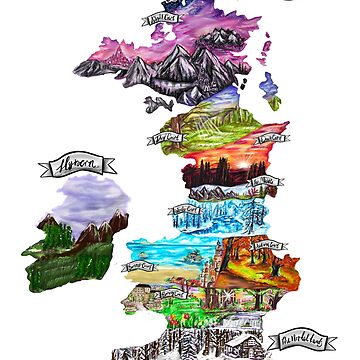 "Map of Prythian (with court names)" Sticker for Sale by Sophie Elaina ...