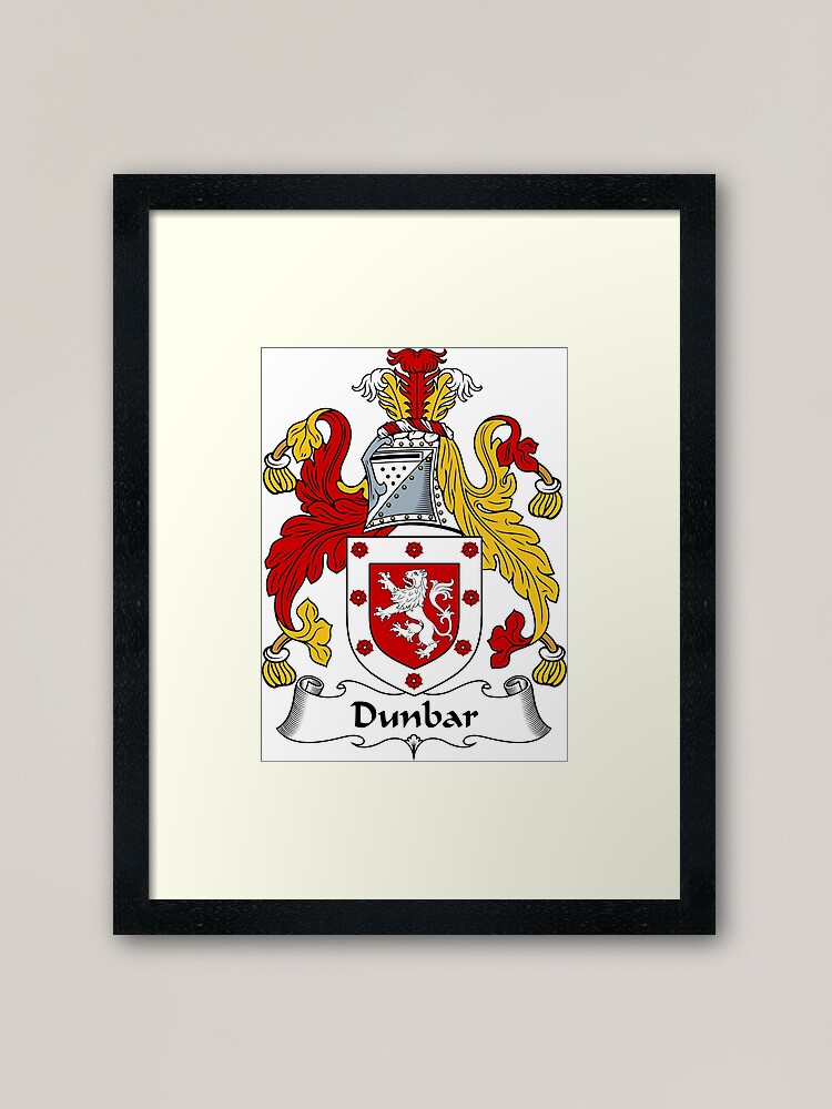 "Dunbar Coat of Arms / Dunbar Family Crest" Framed Art Print by ...