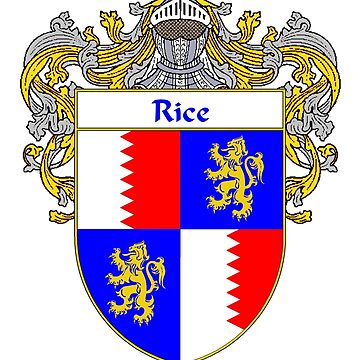 "Rice Coat of Arms / Rice Family Crest" Sticker for Sale by William ...