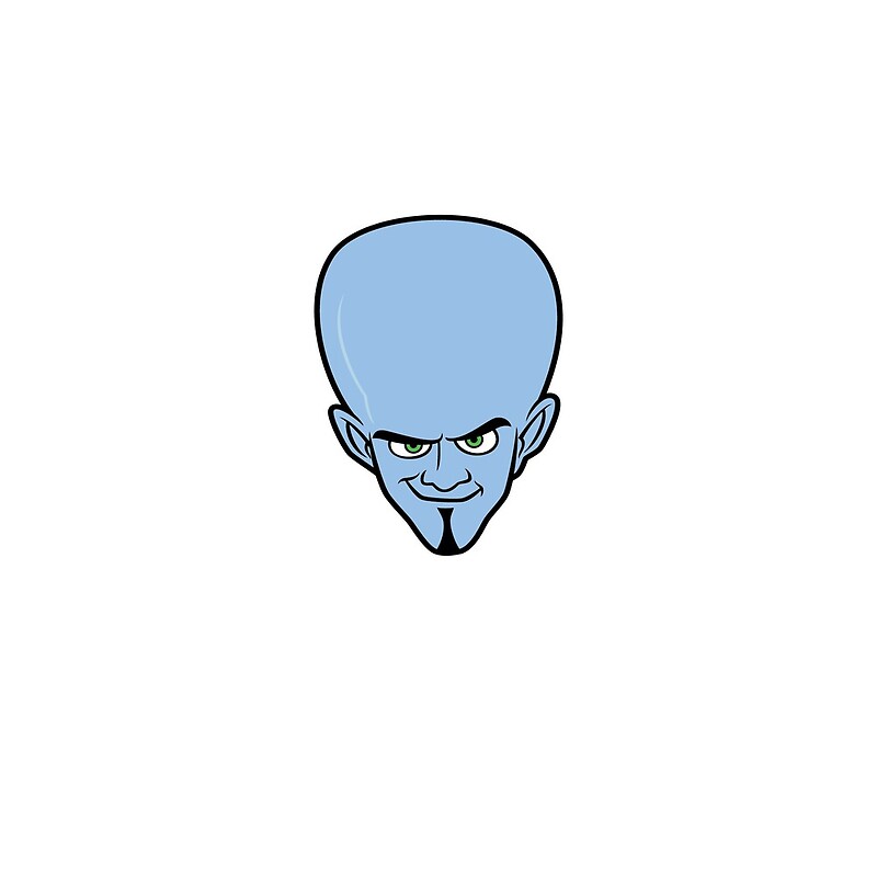 "Megamind Head Cutout" by oglemke | Redbubble