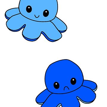 "Happy and sad octopus" Art Print for Sale by Katuse | Redbubble