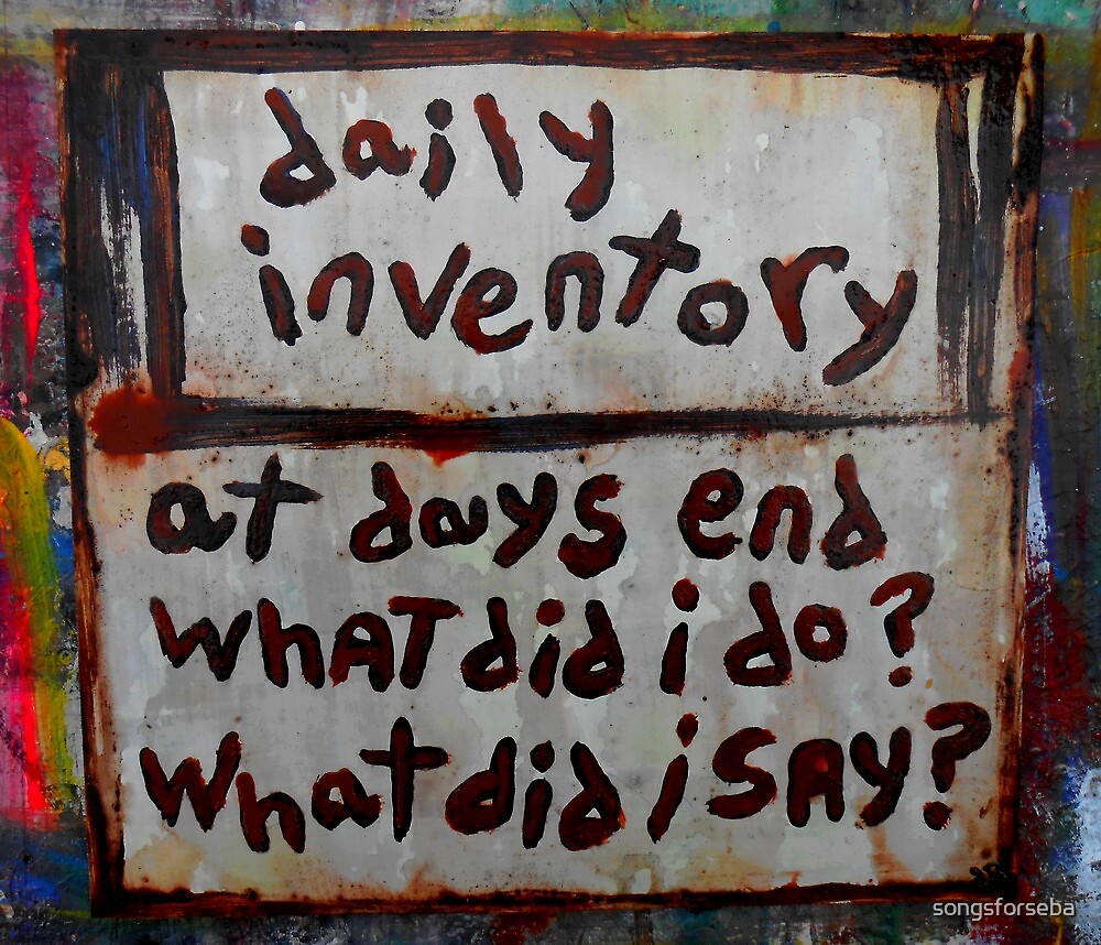 "daily inventory" by songsforseba | Redbubble