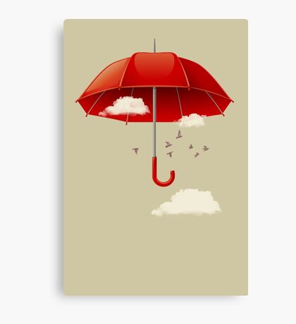 Red Umbrella: Canvas Prints | Redbubble