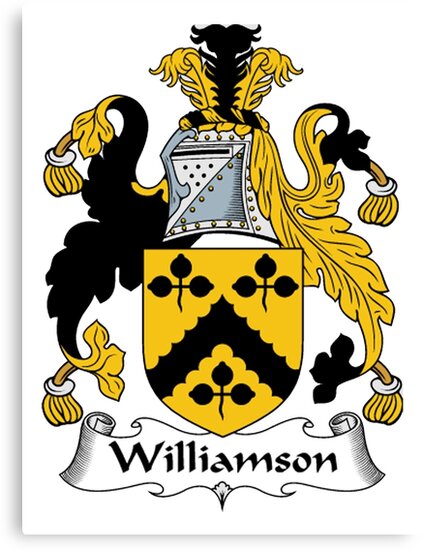 "Williamson Coat of Arms / Williamson Family Crest" Canvas Prints by ...