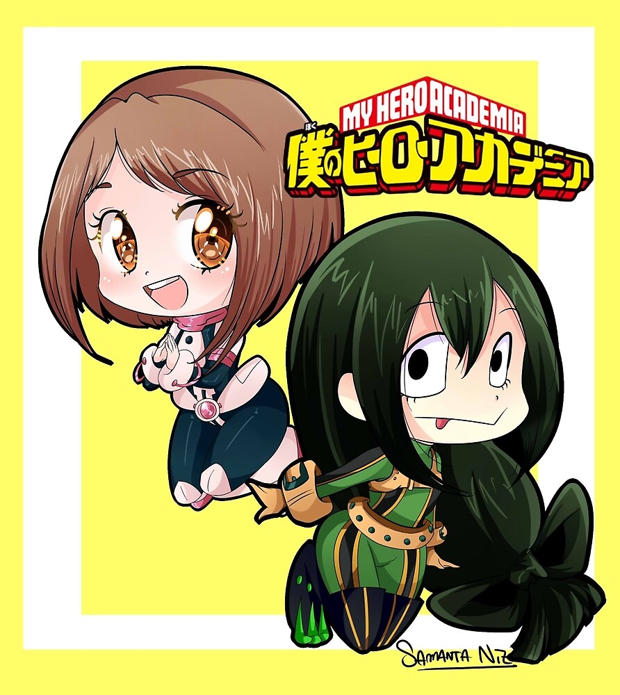 "boku no hero academia chibi girls" by samantaniz | Redbubble