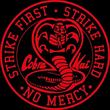 Lámina fotográfica con la obra «Logotipo rojo de Cobra Kai» de DZShirts | Redbubble