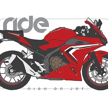 "Ride honda cbr500r red" Sticker for Sale by NighOnJoy | Redbubble