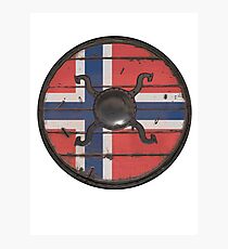 Norwegian Flag Shield: Wall Art | Redbubble