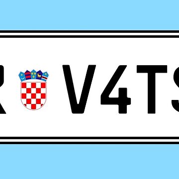 "Croatia Hrvatska car license plate" Poster for Sale by HAKVS | Redbubble