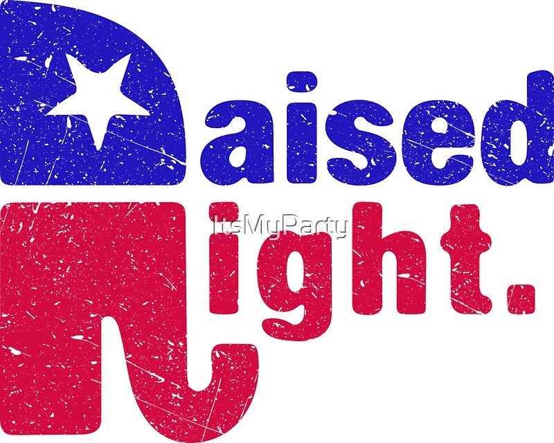 Raised Right: Stickers | Redbubble