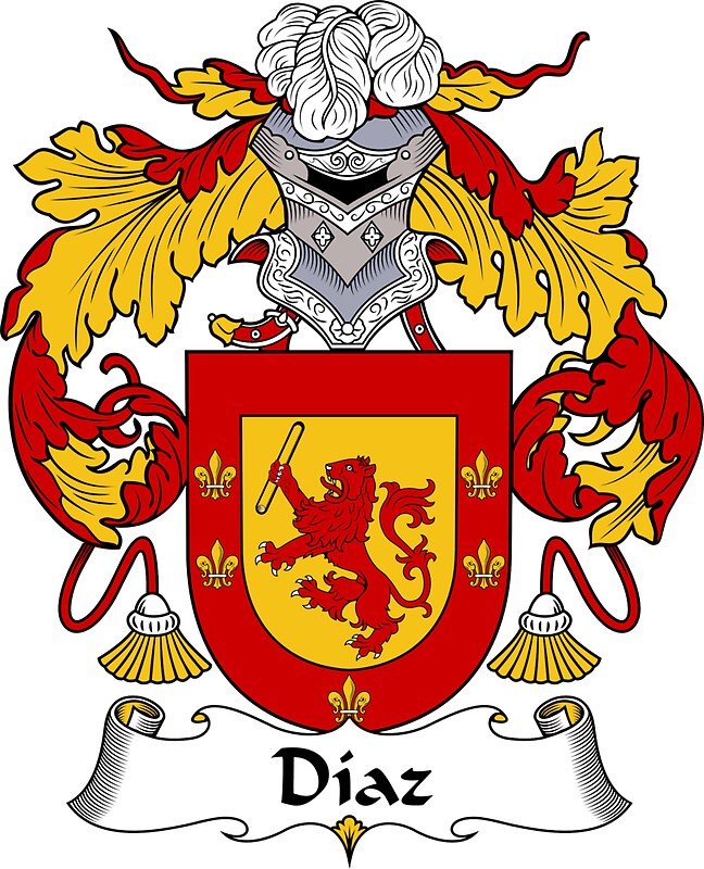 "Diaz Coat of Arms/Family Crest" Stickers by William Martin | Redbubble