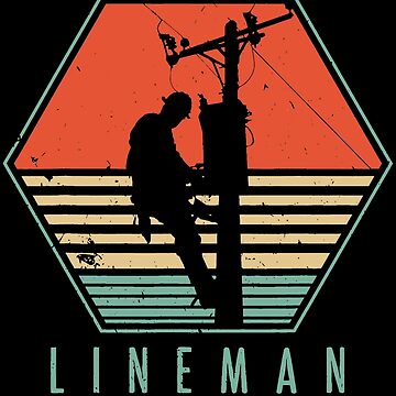 "Vintage lineman retro linework,lineworker,power lineman,tradesman ...