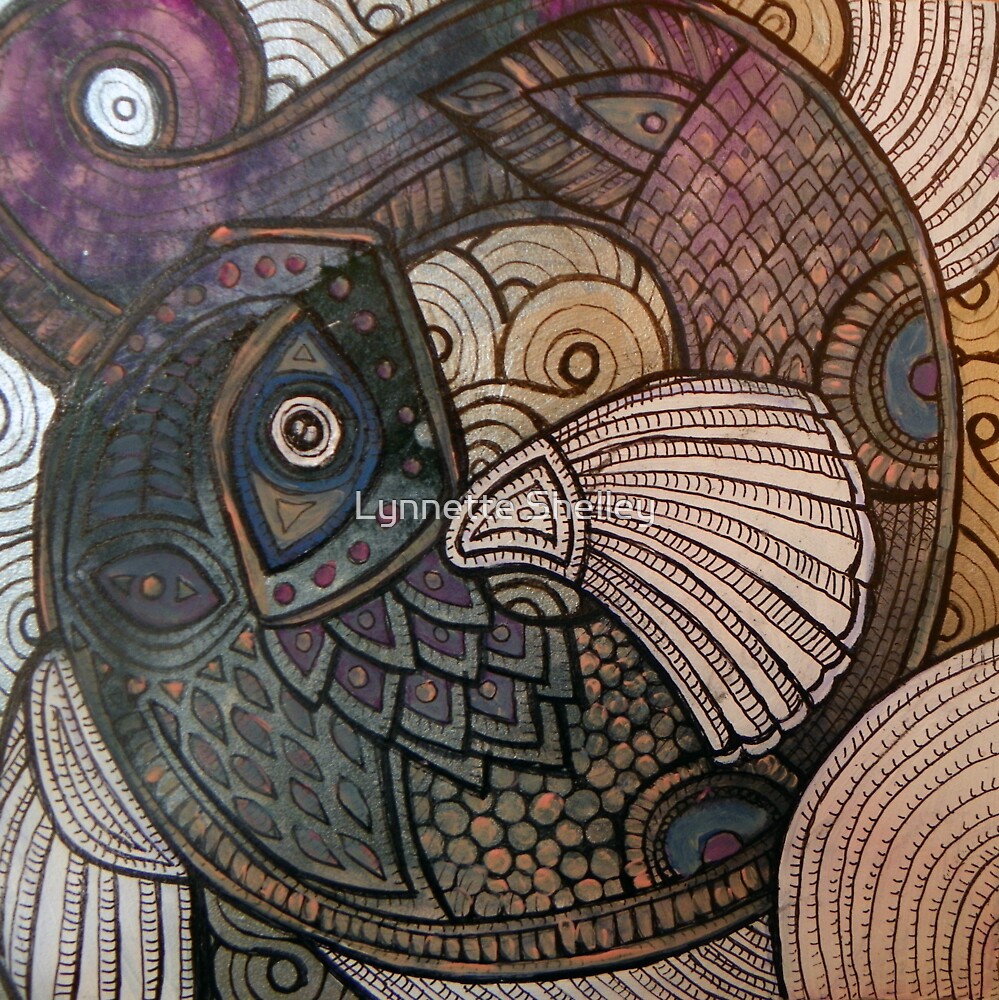 "Purple Fish Swirl" by Lynnette Shelley | Redbubble