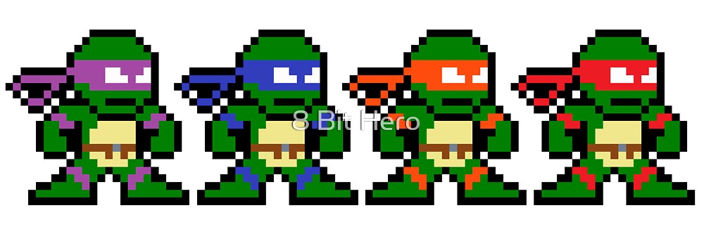 "8-bit TMNT" by 8 Bit Hero | Redbubble
