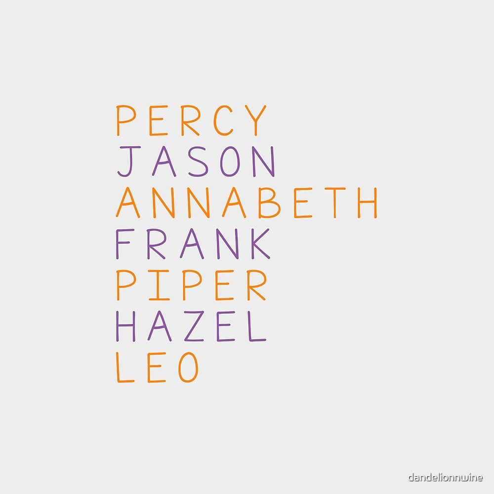 "Percy Jackson Group Names" by dandelionnwine | Redbubble