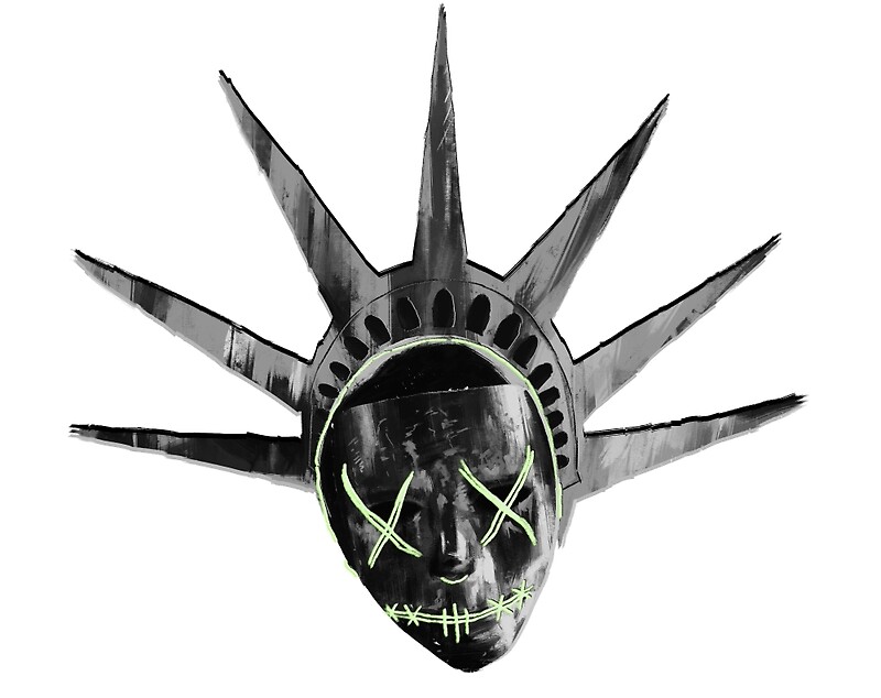 "THE PURGE: liberty MASK BW" by dishess | Redbubble