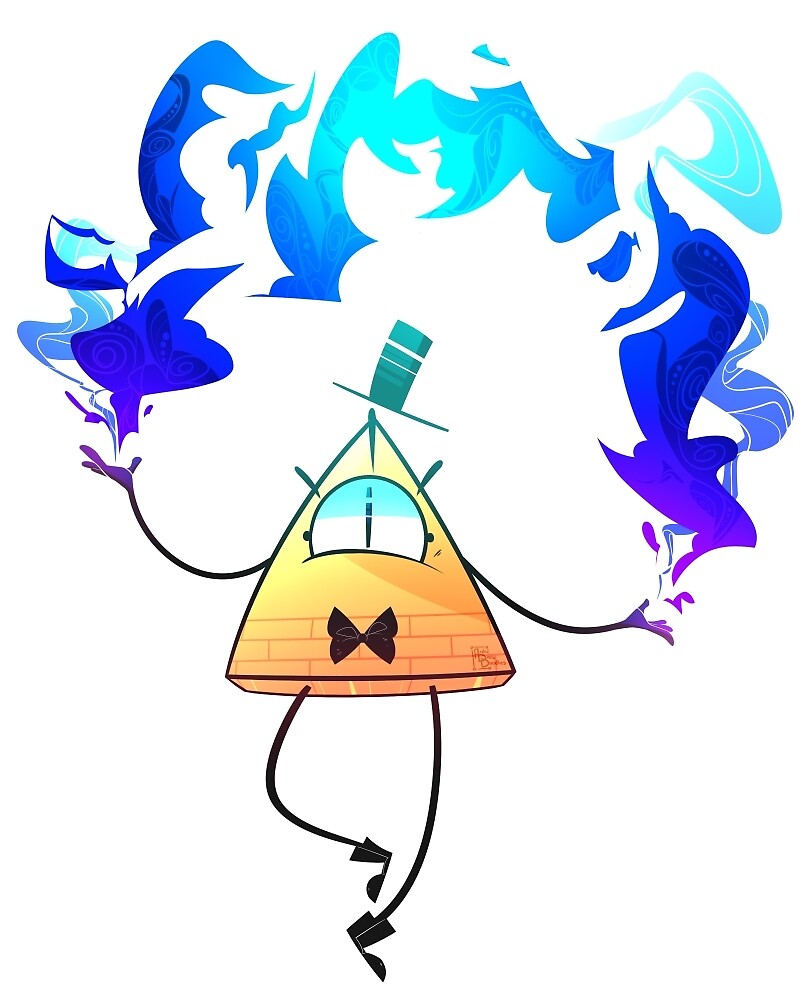 "Bill Cipher w/ Fire" by Aida Solorzano | Redbubble