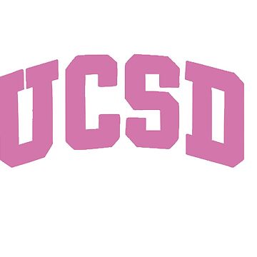 "UCSD pink letters" Sticker for Sale by Biancaba18 | Redbubble