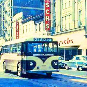 "1960s LANTA Bus Cedar Crest route, Hamilton St, Allentown PA" Poster ...