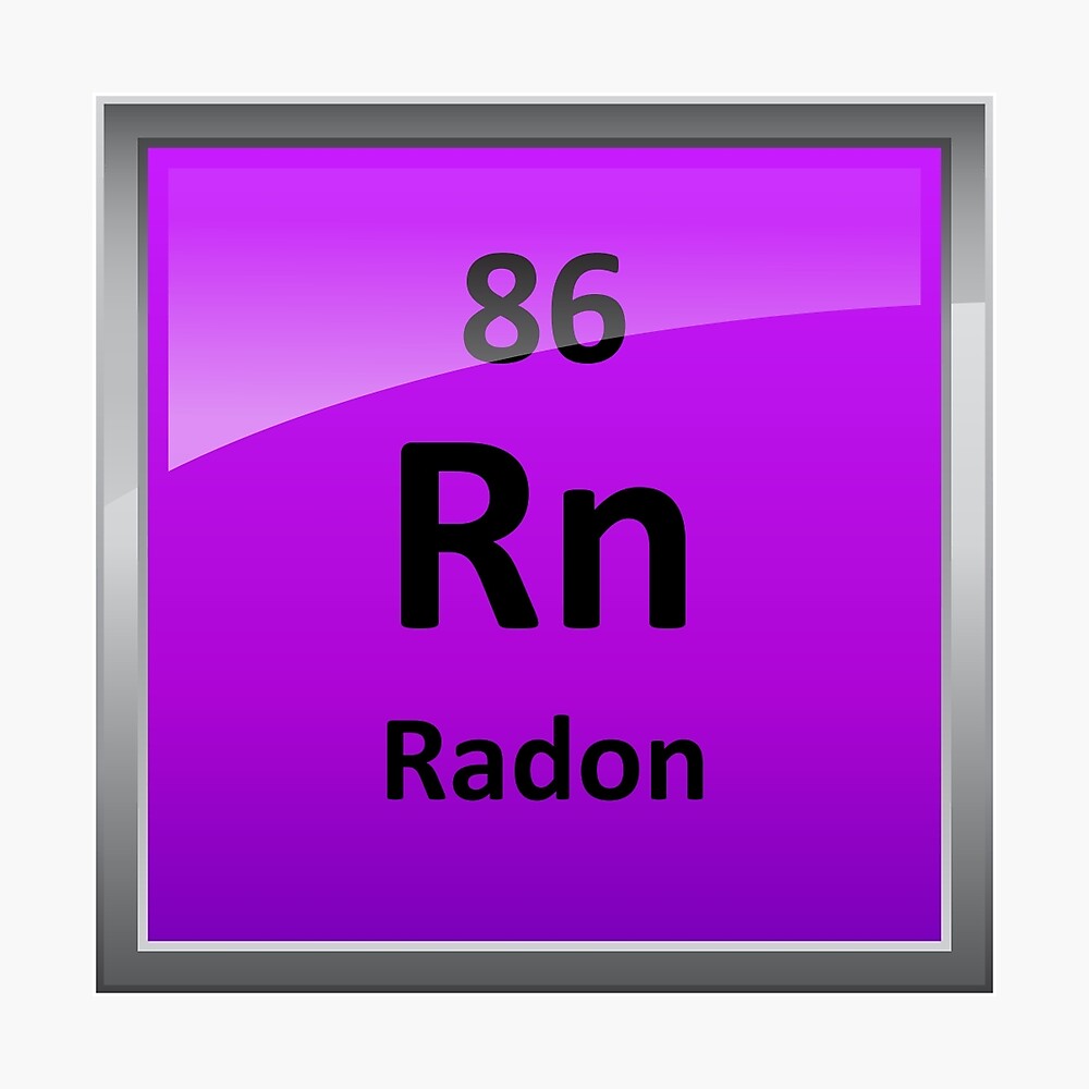 "Radon Periodic Table Element Symbol" Photographic Print by ...